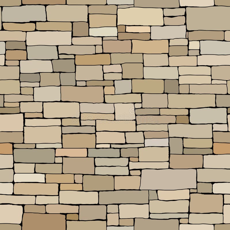 Seamless Colored Background Wall of Rectangular Bricks. Stock Vector ...