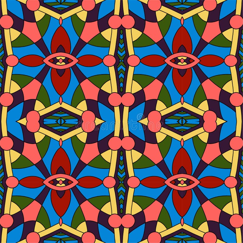 Seamless Colored Vintage Geometric Pattern, Texture for Wallpaper Stock ...