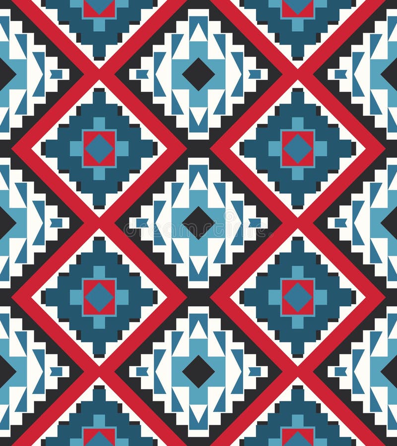 Sindhi Ajrak Pattern stock vector. Illustration of element - 38813003