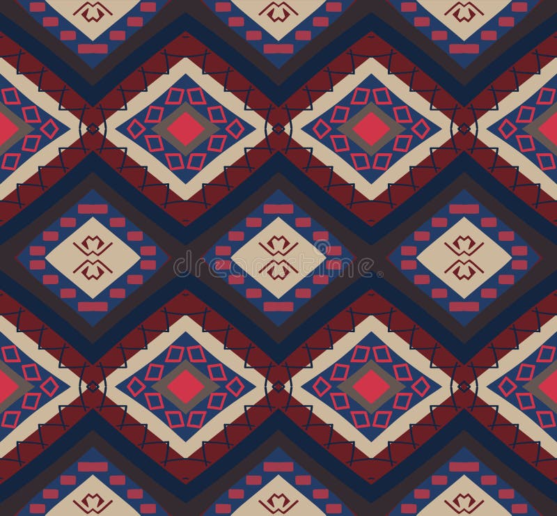 Seamless Colorful Aztec Pattern Stock Vector - Illustration of culture ...