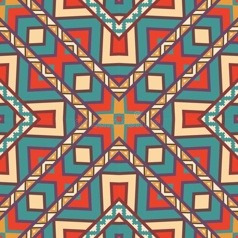 Seamless Aztec Pattern Art Deco Style, Vector Illustration Stock Vector ...