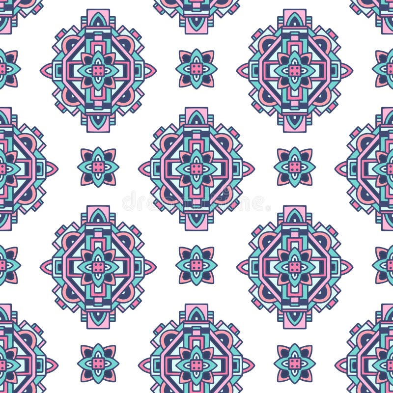 Seamless Colorful Aztec Pattern, Vector Illustration Stock Vector ...