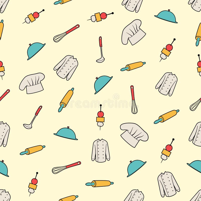 Kitchen Stuff Background Vector Stock Vector - Illustration of design ...