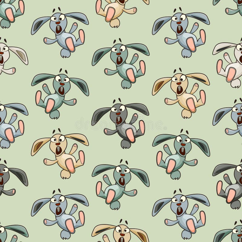 Seamless Colorful Background Made of Cartoons of Funny Falling Stock ...