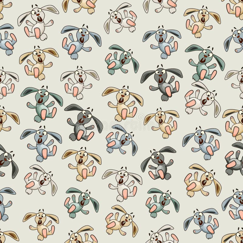 Seamless Colorful Background Made of Cartoons of Funny Falling Stock ...