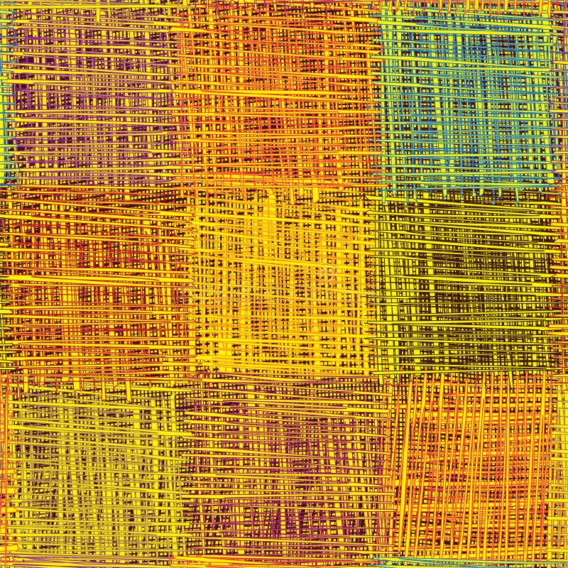 Seamless Colorful Checkered Pattern with Grunge Striped Weave Square ...