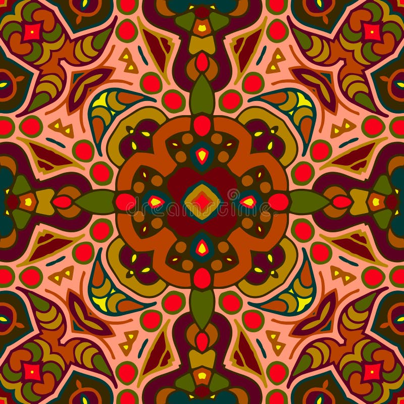 Seamless Colorful of Ethnic Pattern Stock Illustration - Illustration ...