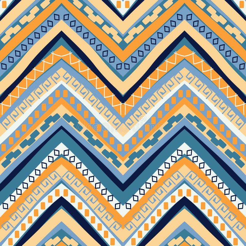 Seamless Colorful Ethnic Pattern Stock Vector - Illustration of aztec ...