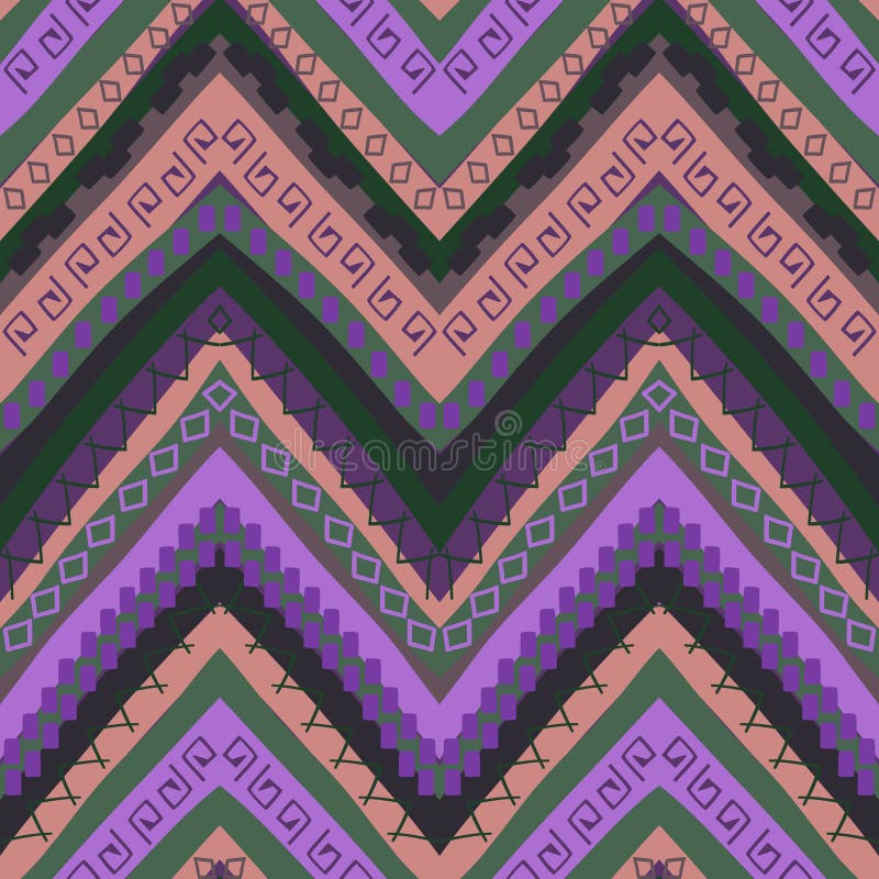 Seamless Colorful Ethnic Pattern Stock Vector - Illustration of ...