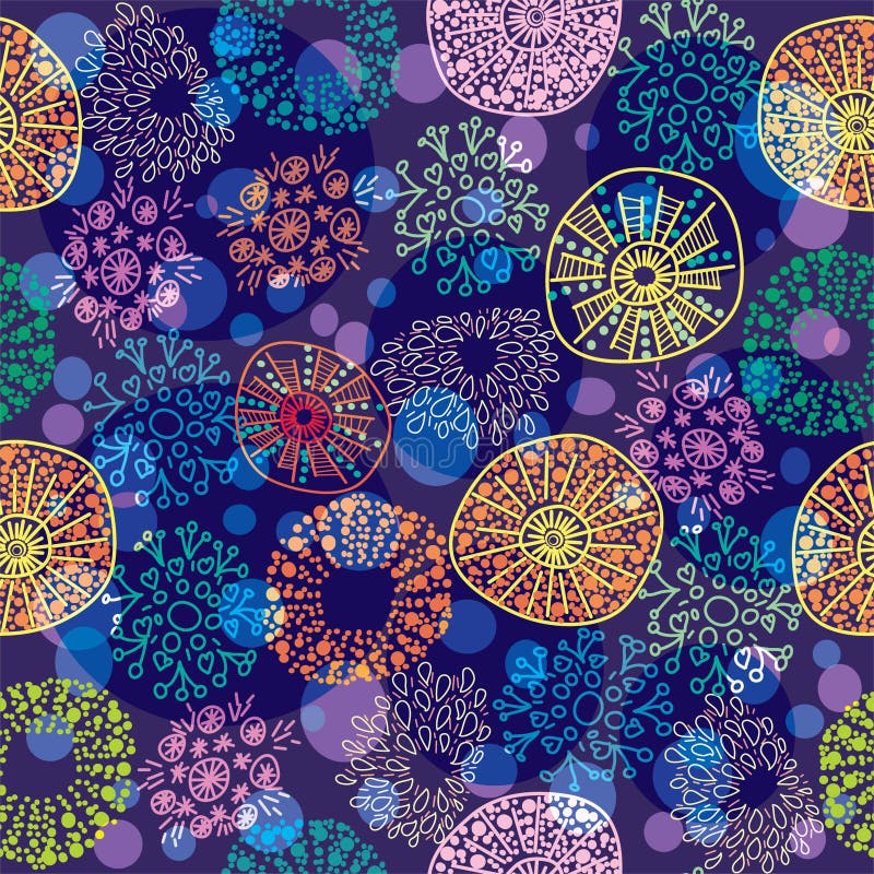 Seamless Colorful Floral Pattern Stock Vector - Illustration of floral ...