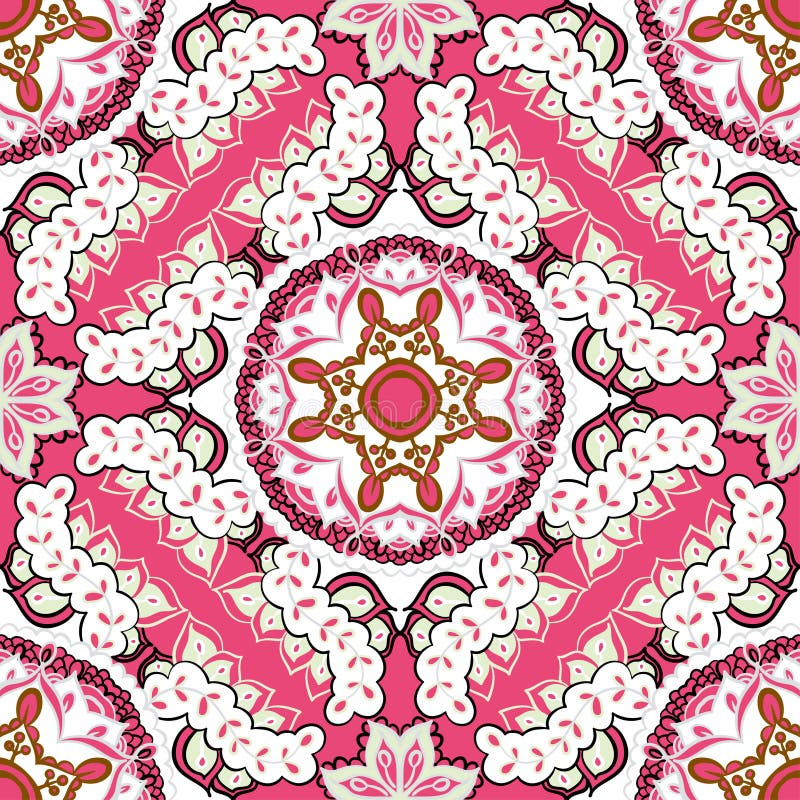 Seamless Colorful Floral Pattern Stock Vector - Illustration of curl ...