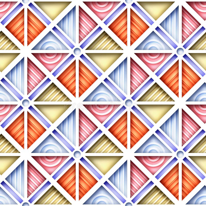 Seamless Colorful Geometric Pattern with Triangles Stock Vector ...