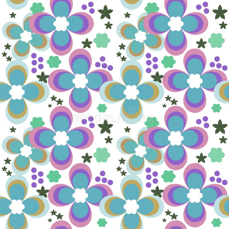 Kids Floral Pattern stock vector. Illustration of design - 32821243