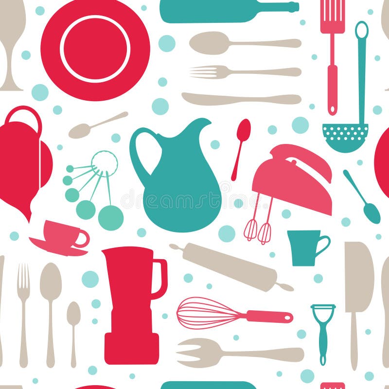 Kitchen utensils set stock vector. Illustration of silhouette - 19078558