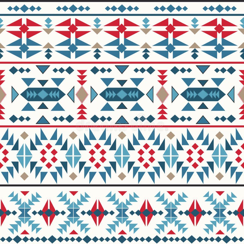 Seamless Colorful Navajo Pattern Stock Vector - Illustration of ...