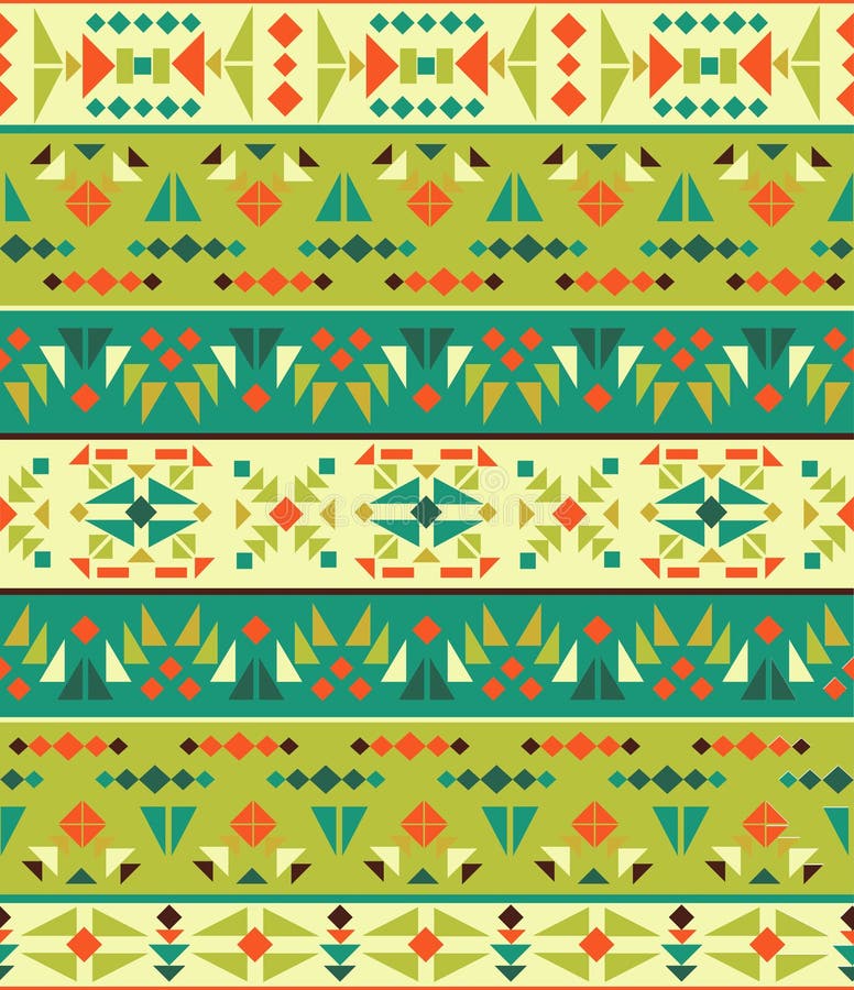 Seamless Colorful Navajo Pattern Stock Vector - Illustration of artwork ...
