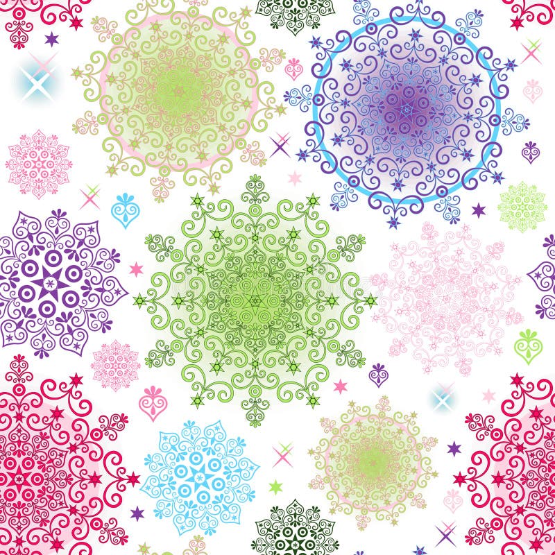 Seamless colorful pattern stock vector. Illustration of flower - 30493614