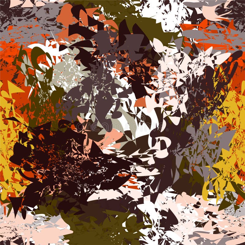 Seamless Colorful Pattern with Abstract Rough Chaotic Complicated ...