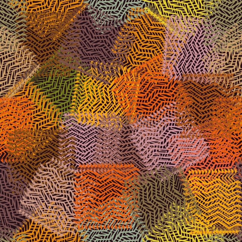Seamless Grunge Wavy Quilt Colorful Pattern Stock Illustrations – 46 ...