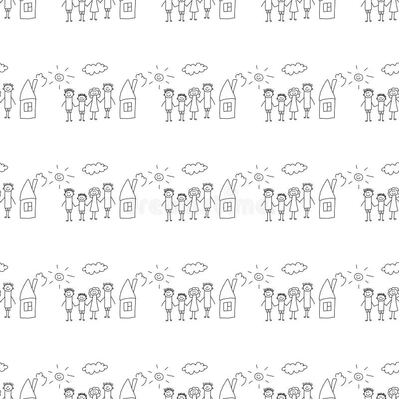 Seamless colorful pattern. stock illustration. Illustration of drawing ...