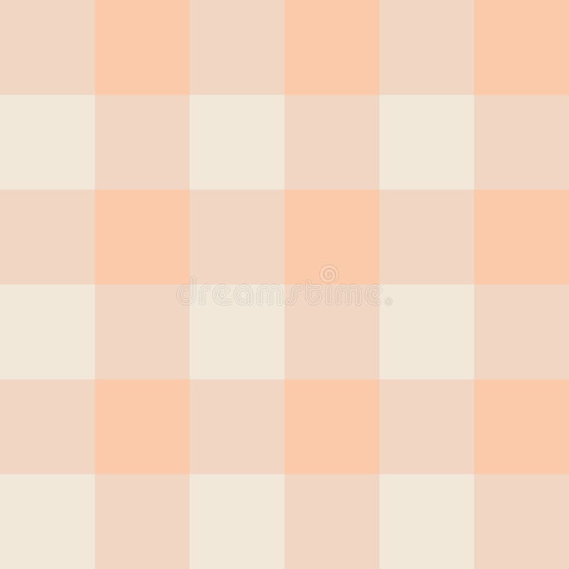 Seamless Vector Pattern, Peach and Cream White Gingham Textile Print ...