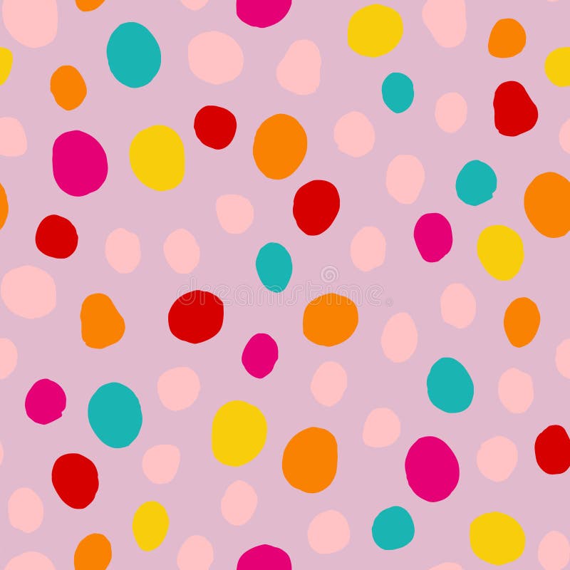 Seamless Colorful Polka Dots Pattern. Abstract Background Stock Vector ...