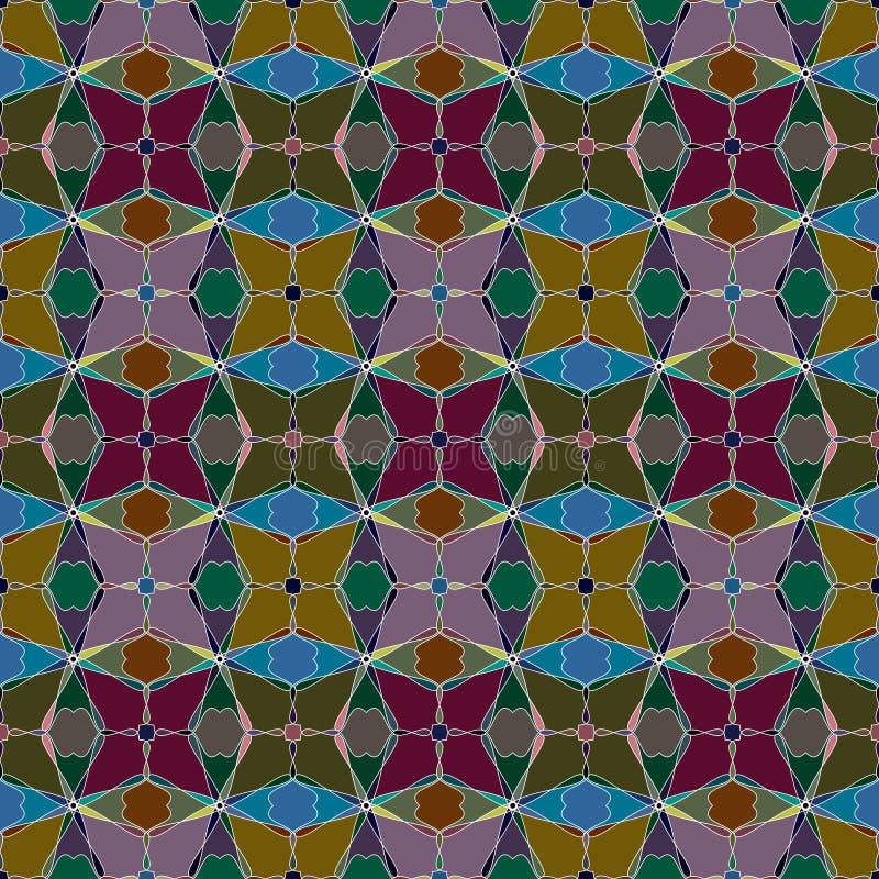 Seamless Colorful Retro Pattern Background Stock Vector - Illustration ...