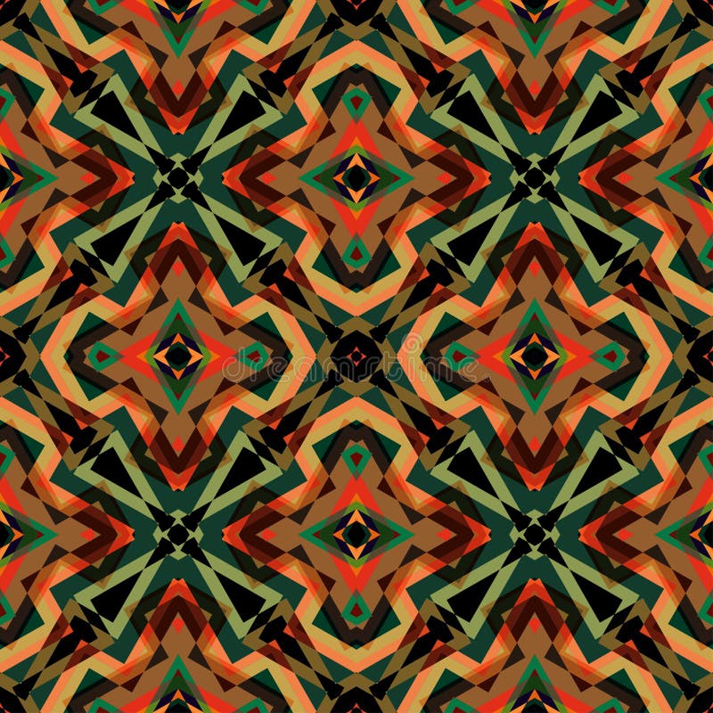 Seamless Colorful Retro Pattern Background Stock Vector - Illustration ...