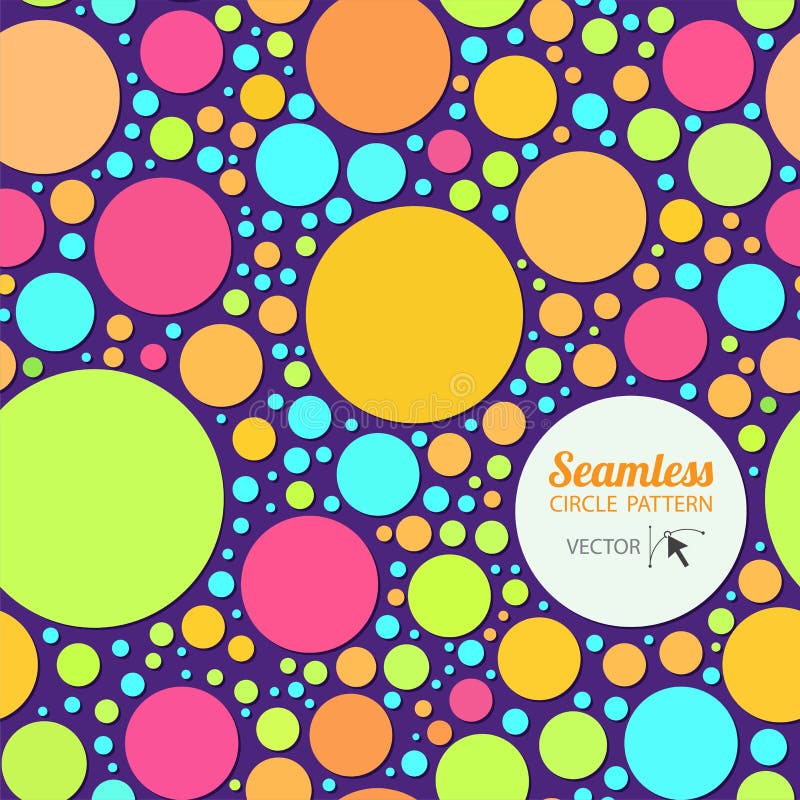 Seamless Colorful Round Bubbles Pattern in Vector Stock Vector ...