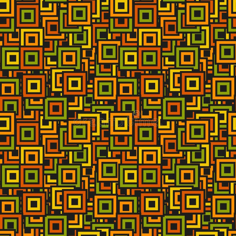 Seamless Colorful Square Pattern Stock Vector - Illustration of color ...