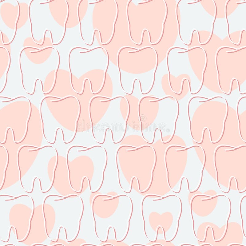 Seamless Colorful Teeth Pattern. Vector Stock Vector - Illustration of ...
