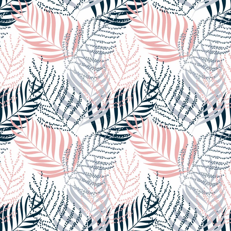 Seamless Colorful Tropical Pattern with Watercolor Effect. Stock ...