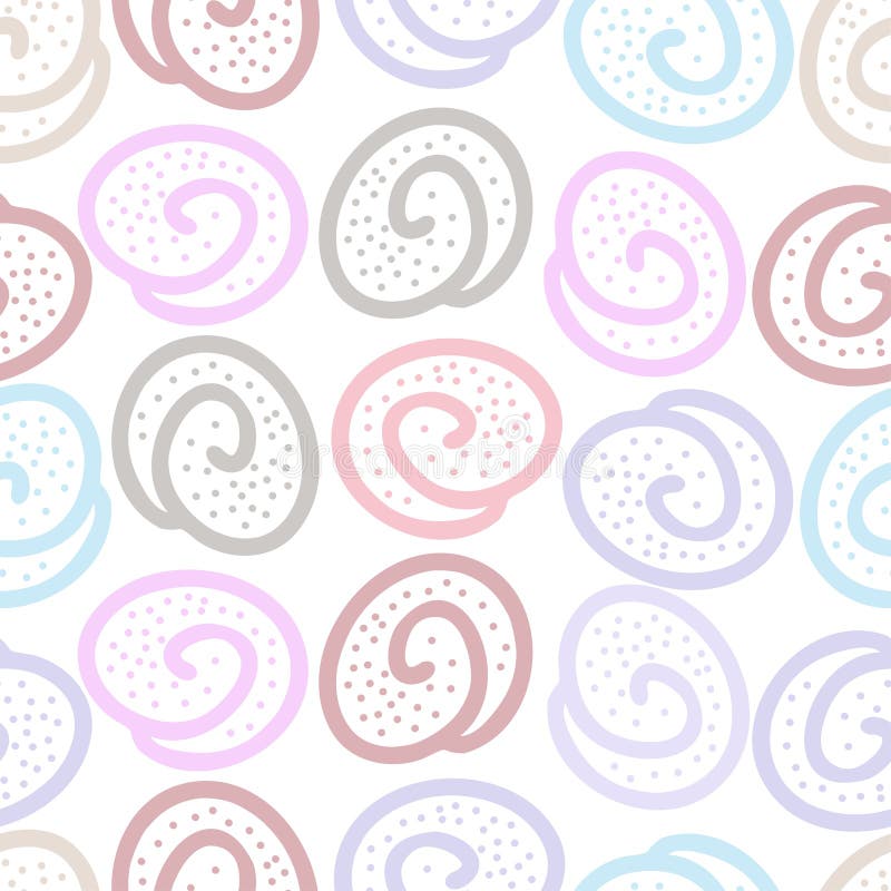 Seamless Colorful Vector Pattern of Hand Drawn Circle Abstract Doodles ...