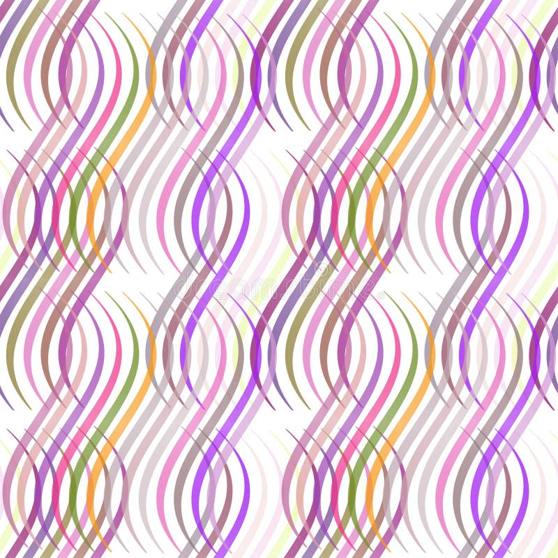 Seamless with Colorful Wave Strips Stock Illustration - Illustration of ...