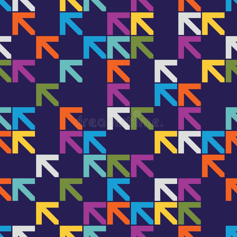 Seamless Colourful Arrow Pattern Background Stock Illustration ...