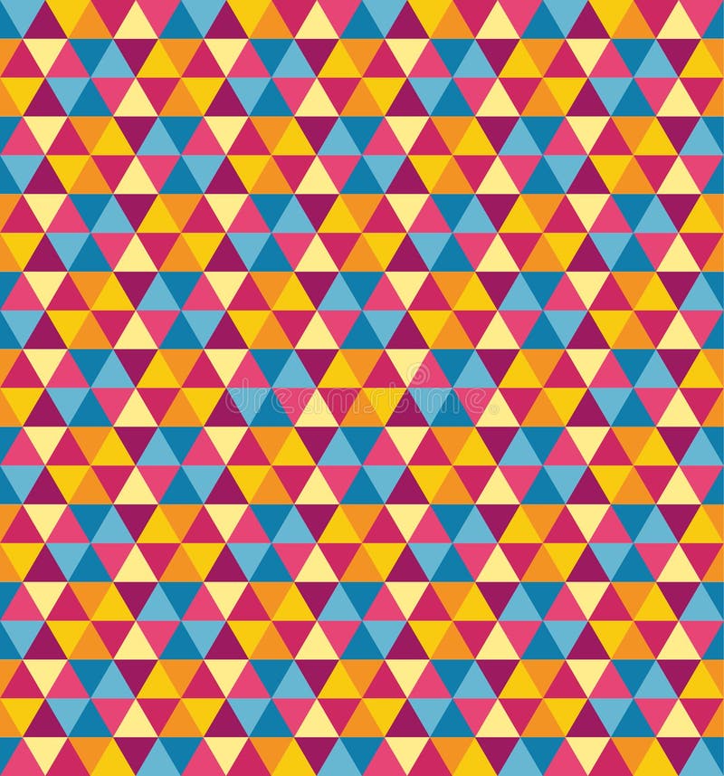 Seamless Colourful Geometric Triangle Pattern Background Stock ...