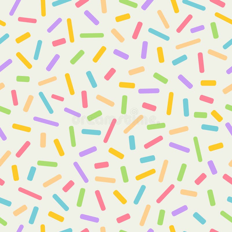 Seamless Colourful Sprinkles Repeat Pattern on a Light Background ...