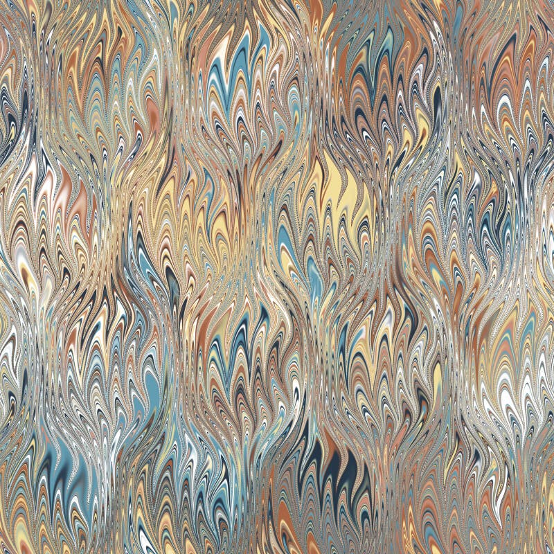 Seamless Combed Turkish Ebru Marble Conch Effect Surface Pattern Design ...