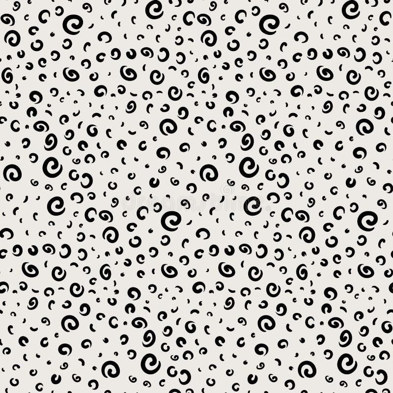 Seamless Comma Vector Pattern. Black and White Abstract Geometric ...
