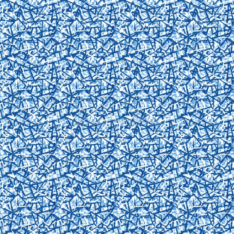 Seamless Three-dimensional Pattern in Blue Tones Stock Illustration ...