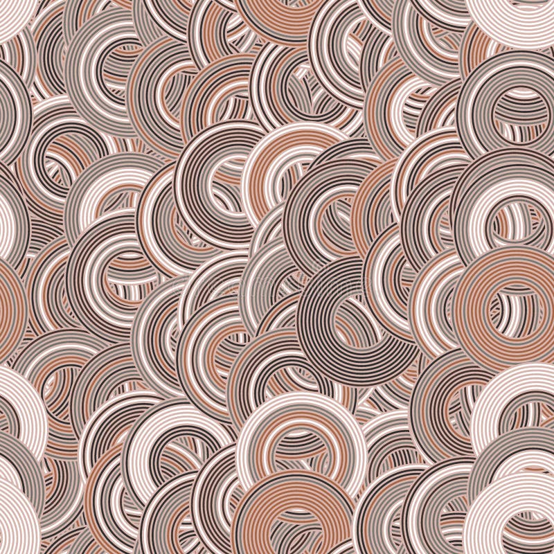 Seamless Concentric Circle in Retro Colors Surface Pattern Design for ...