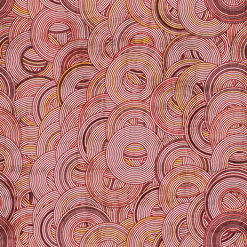 Seamless Concentric Circle in Retro Colors Surface Pattern Design for ...