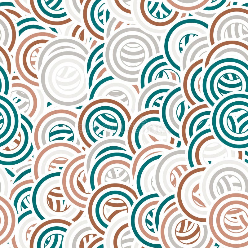 Seamless Concentric Circle in Retro Colors Surface Pattern Design for ...