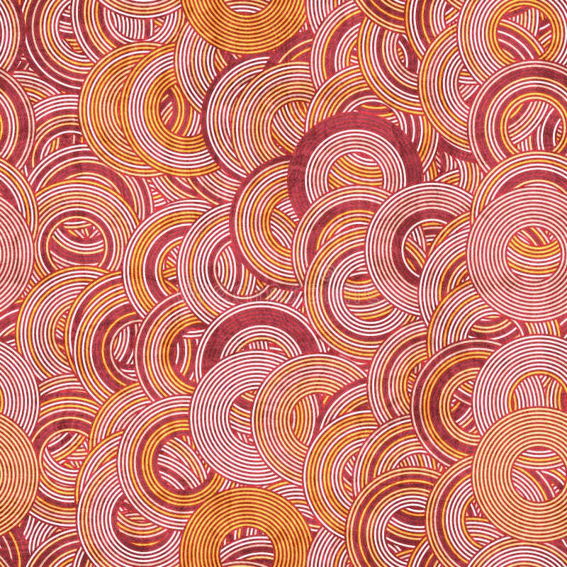 Seamless Concentric Circle in Retro Colors Surface Pattern Design for ...