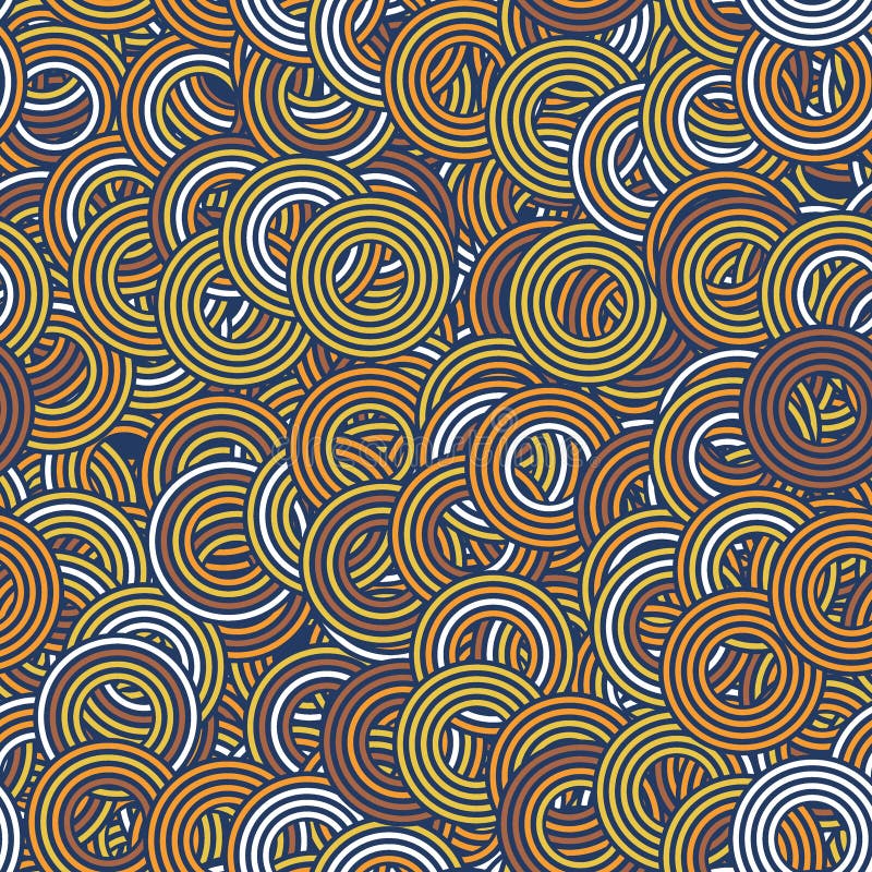 Seamless Concentric Circle in Retro Colors Surface Pattern Design for ...