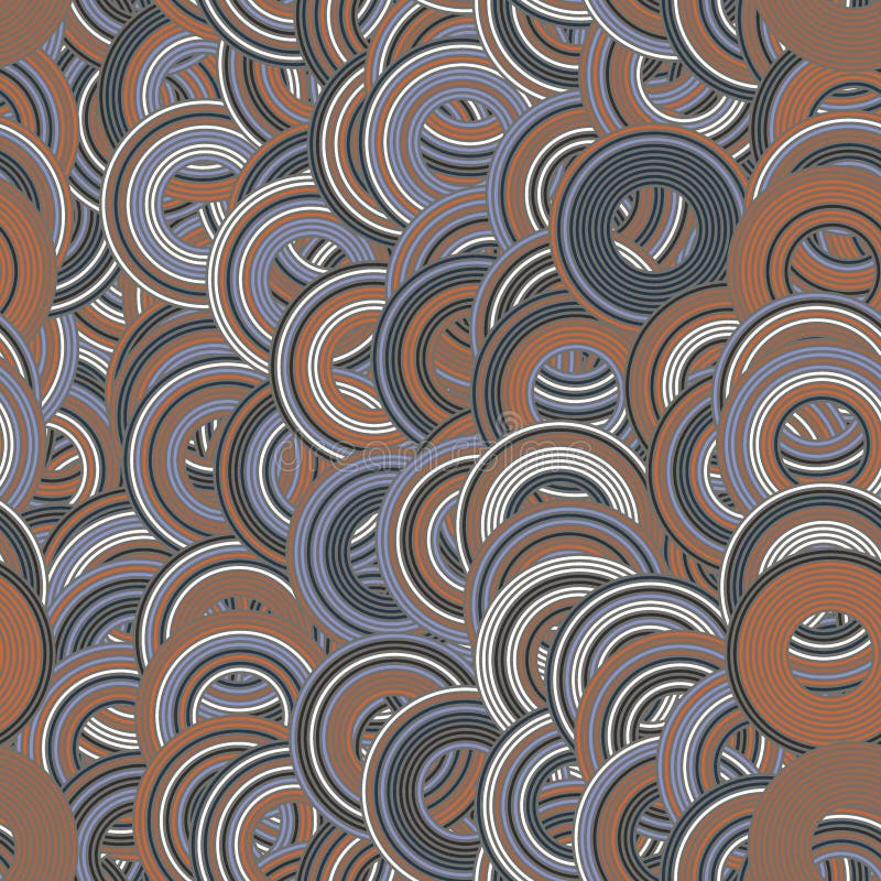 Seamless Concentric Circle in Retro Colors Surface Pattern Design for ...