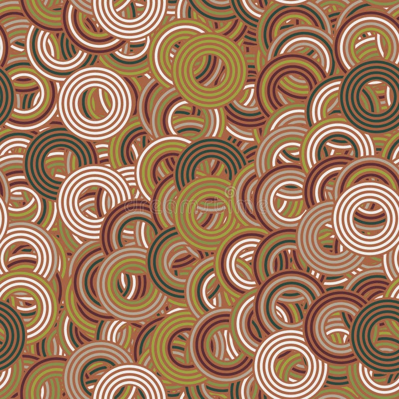 Seamless Concentric Circle in Retro Colors Surface Pattern Design for ...