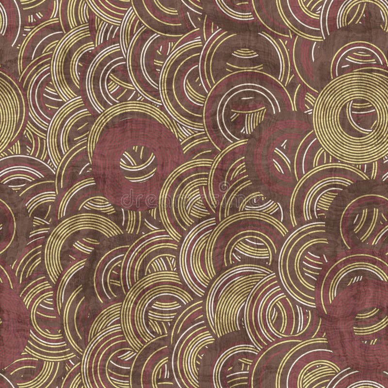 Seamless Concentric Circle in Retro Colors Surface Pattern Design for ...