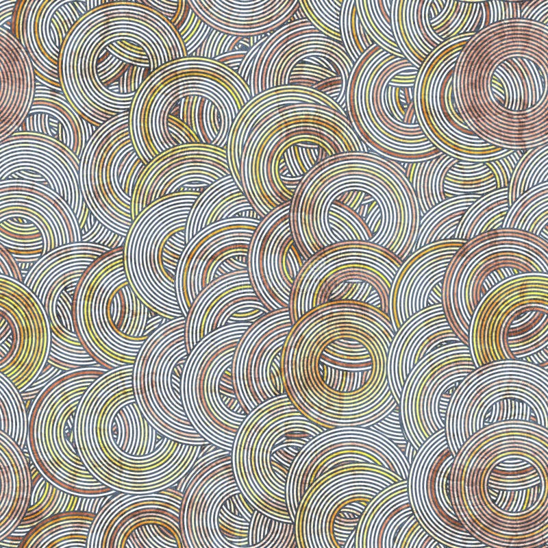 Seamless Concentric Circle in Retro Colors Surface Pattern Design for ...