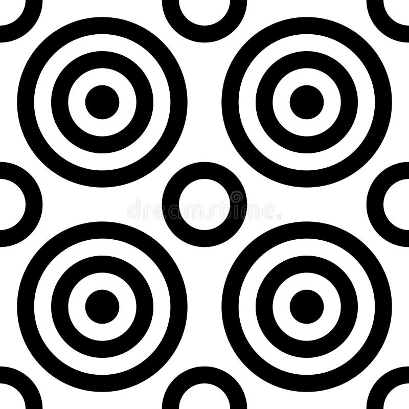 Seamless Concentric Circle in Retro Colors Surface Pattern Design for ...